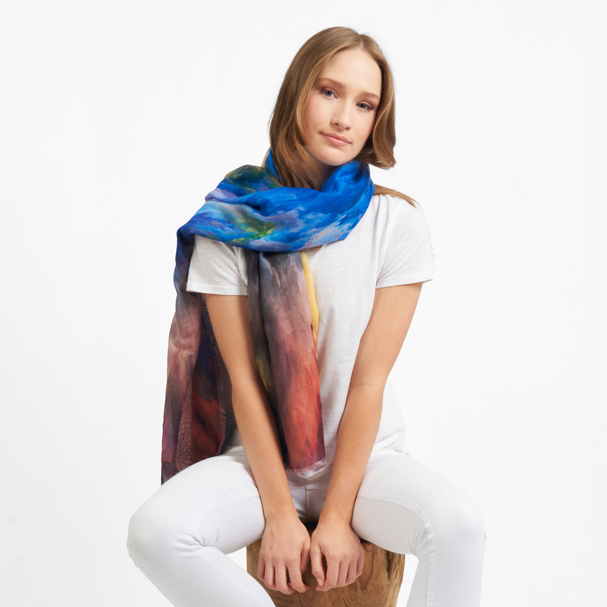 Clouds Large Scarf – Rare Rabbit